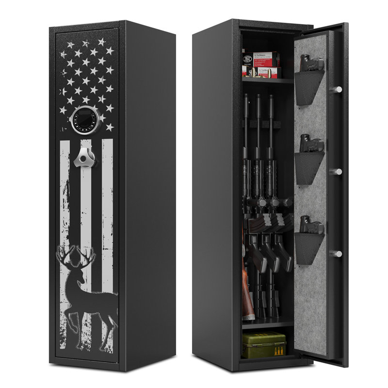 KAER 6 Gun Safe for Rifles and Pistols, Large Gunsafe Cabinet Rifle Safe Assembled Gun Safes for ...